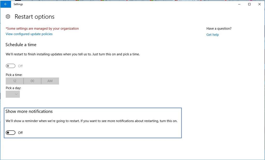 how to set restart option - Microsoft Q&A