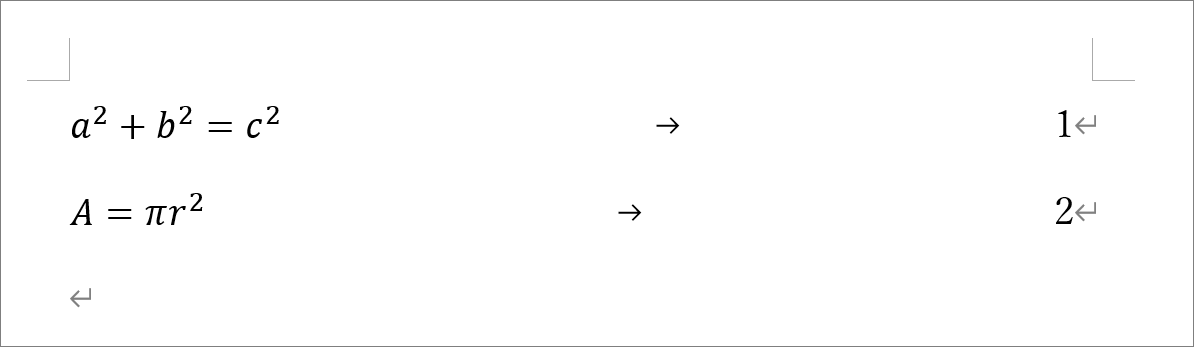 Word For Microsoft 365で数式を左揃え 式番号を右揃えにしたい Microsoft Q A