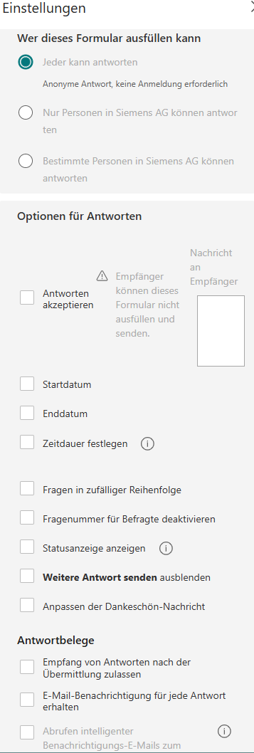 Forms: Dieses Formular ist geschlossen - Microsoft Q&A