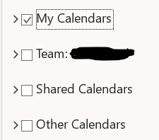 Team Calendar Missing from Calendars - Microsoft Q&A