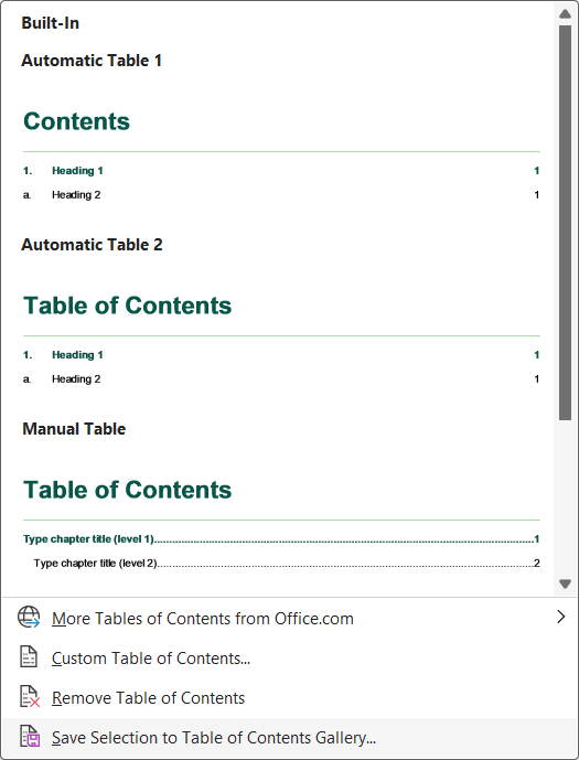 TOC Style Help - Microsoft Q&A