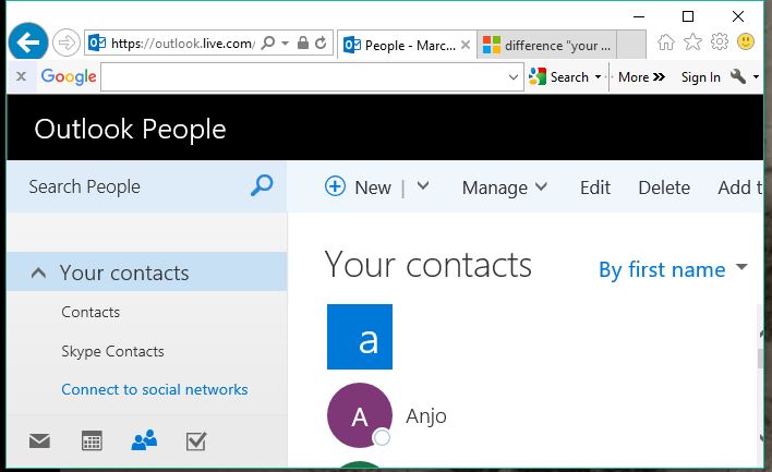 What is the difference between Your Contacts and Contacts? - Microsoft Q&A