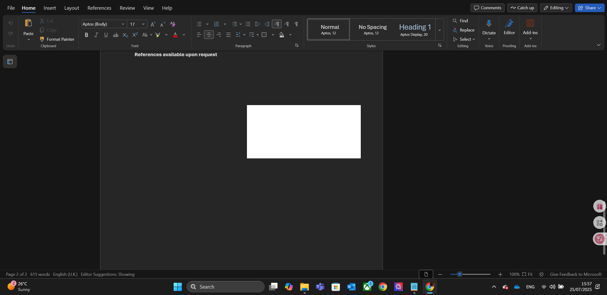 White screen when clicking on any of the three options in the "share ...