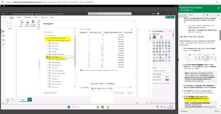 I am trying to learn Power BI, need to connect to a sample SQL Server ...