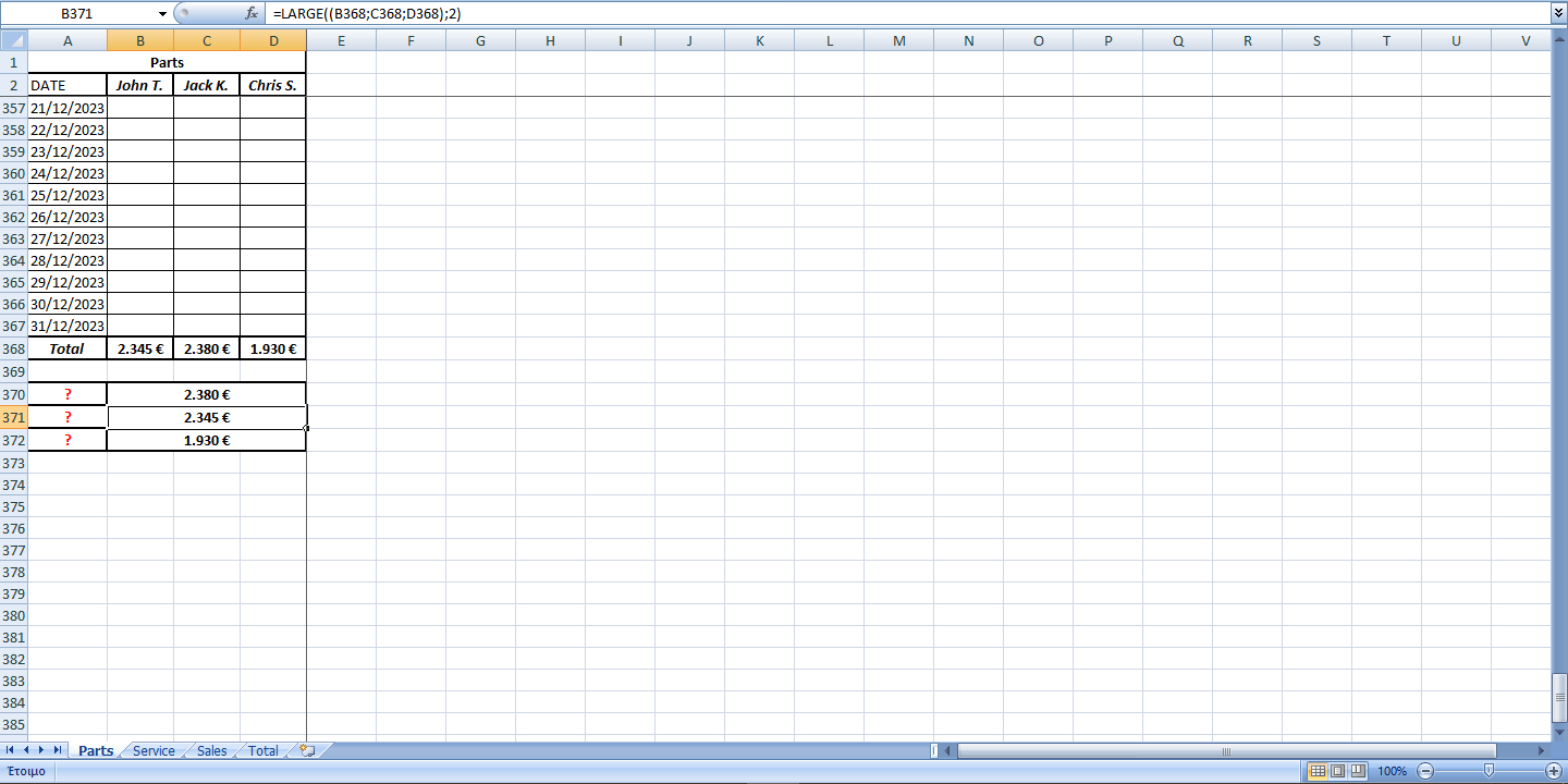Excel formula to auto-fill names based by their prices - Microsoft Q&A