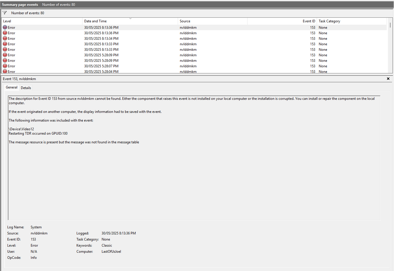 WHEA-Logger Event ID 17 - Microsoft Q&A