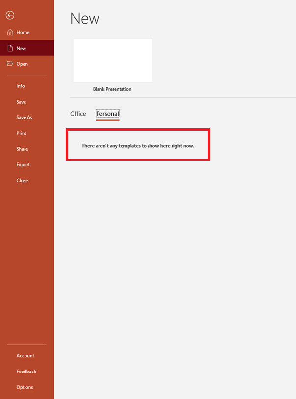 In Powerpoint (office 365) how does the Shared templates option work ...
