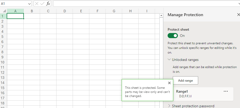 Protected sheet still allows editing column A when locked on Excel ...