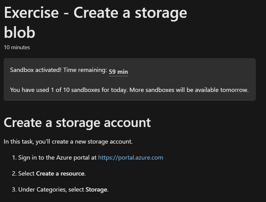 Exercise In Azure Portal Microsoft Qanda