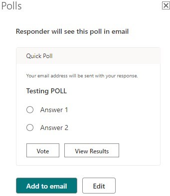 Why Poll in Outlook 365 is showing as a link and not the actual one ...