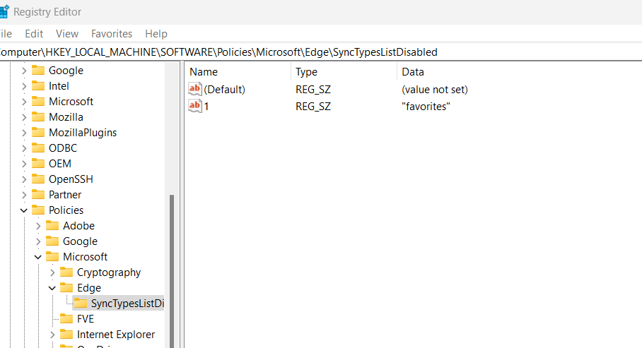 Edge Force Sync Policy - Profile Slider Removal - Microsoft Q&A
