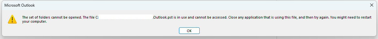 Why does Outlook now appear to put a lock on my .pst file? - Microsoft Q&A
