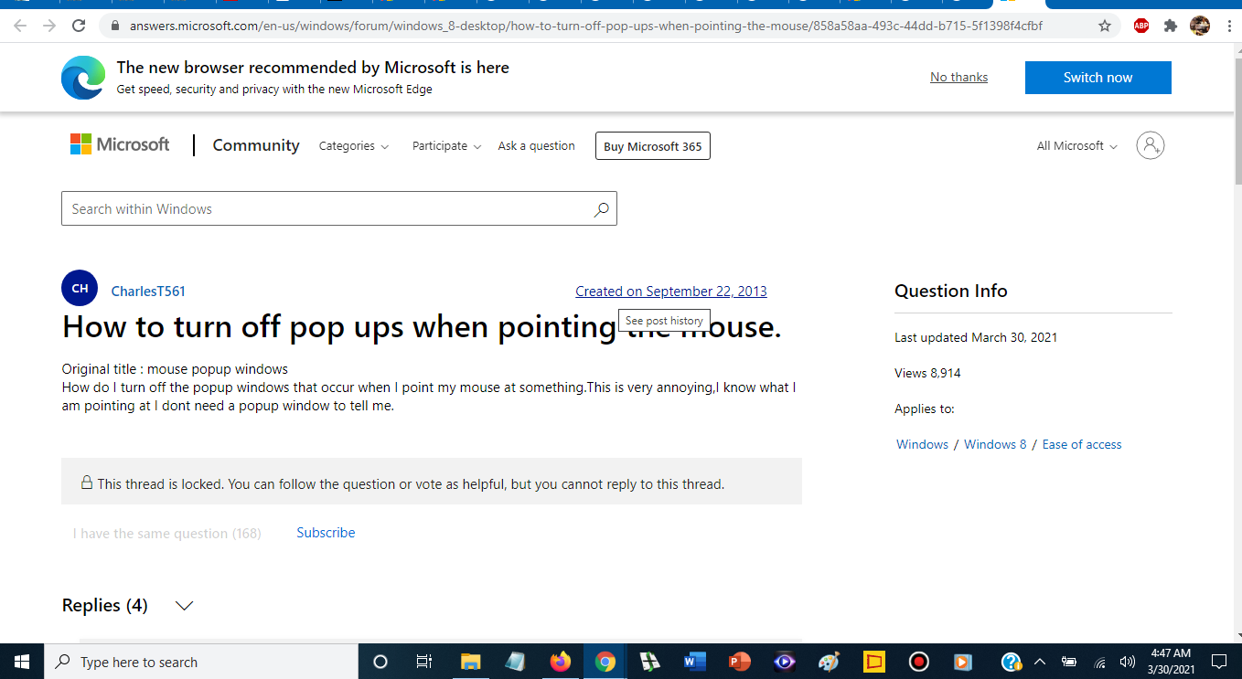 *SOLVED* Turn Off Pop Ups Box/"Description Text" when cursor remains ...