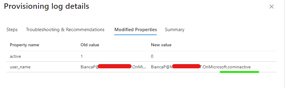 Azure AD ServiceNow adding suffix to target attribute "user_name" when deprovisioning users in ...