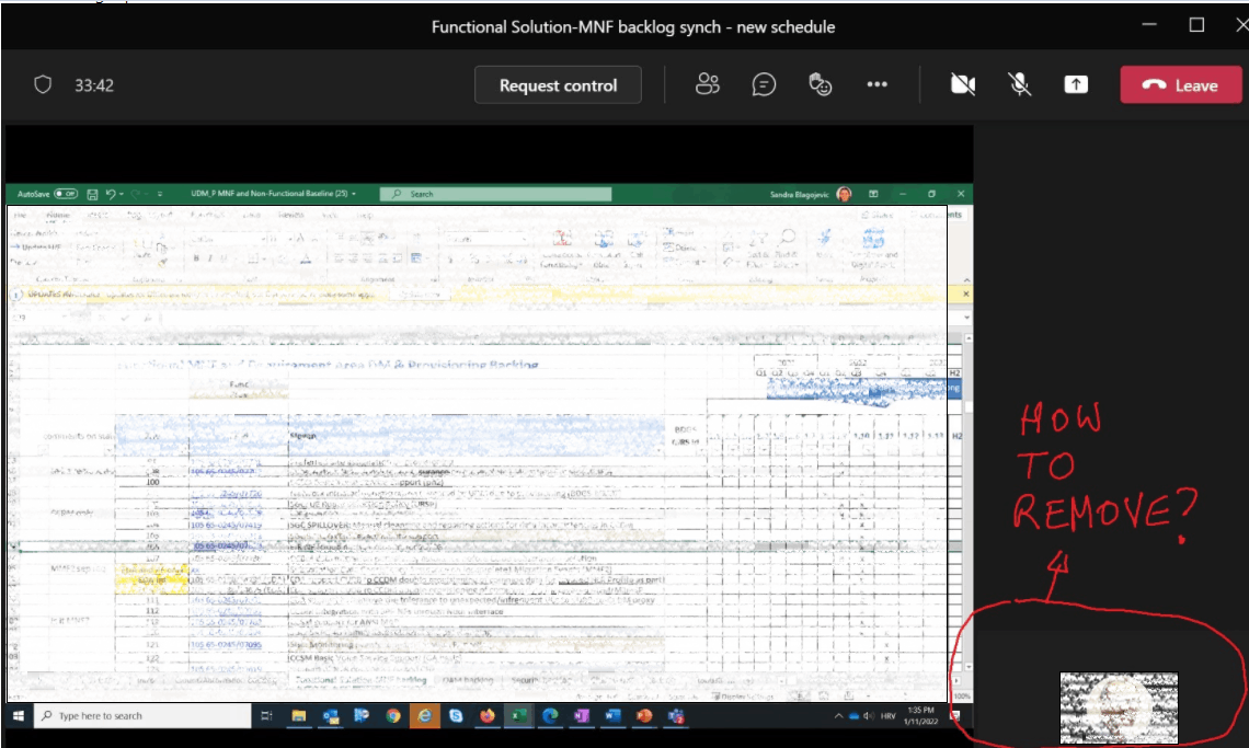 How to cancel the spotlight icon when other person share content in a ...