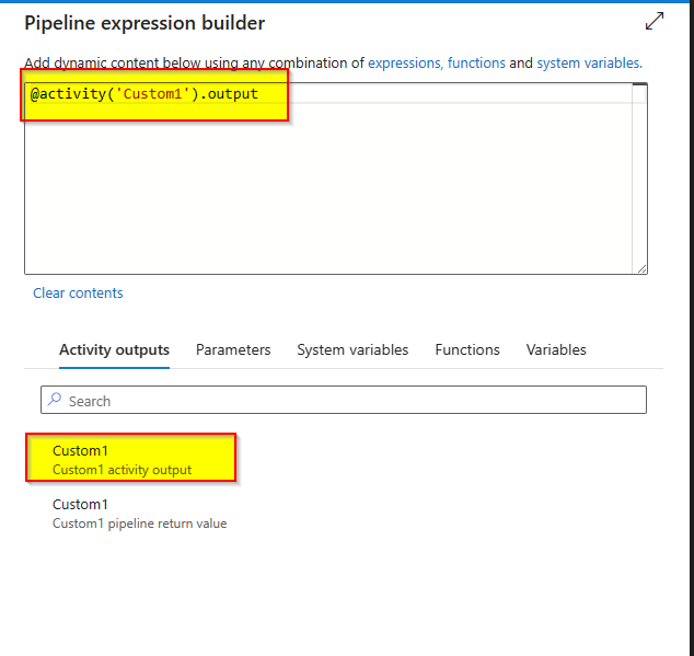 How to pass outputs to another activity from a Custom Activity in an Azure Data Factory pipeline ...