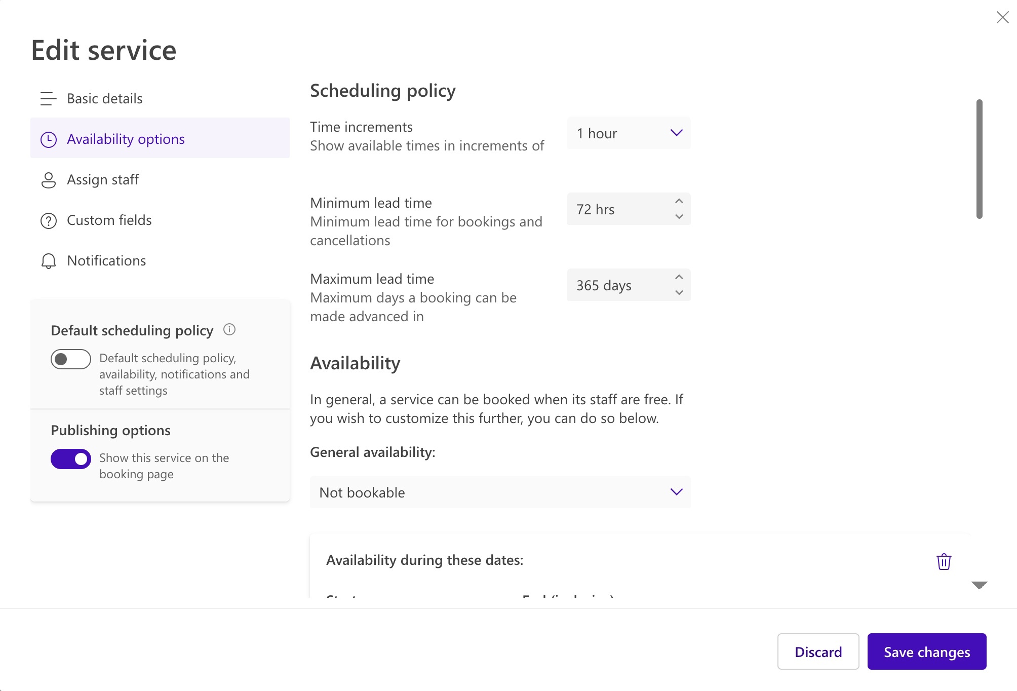 How to resolve Bookings availability issue when staff is assigned to service? - Microsoft Q&A