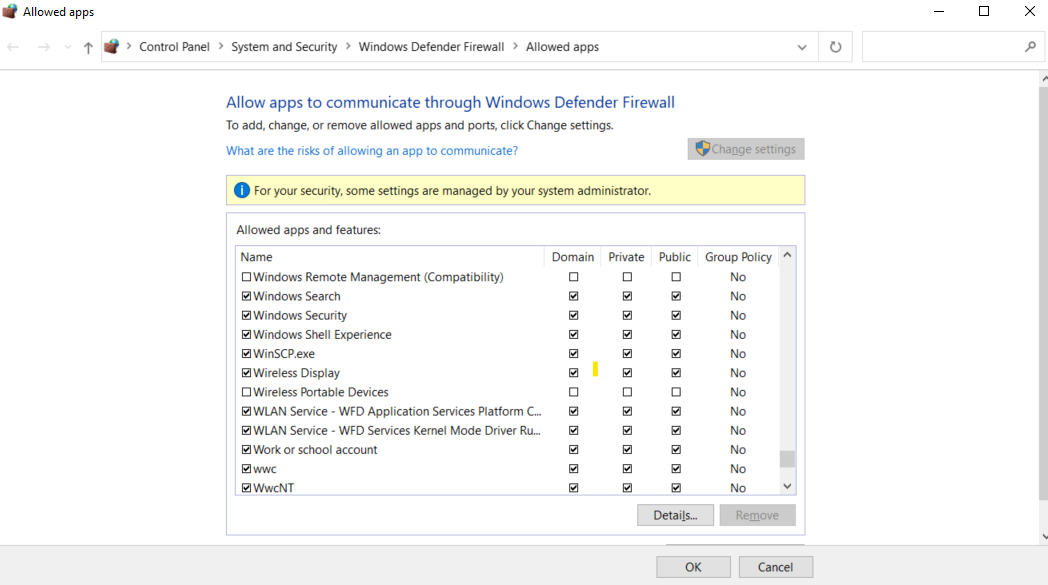 How to retrieve exact details which display in Allow app through ...