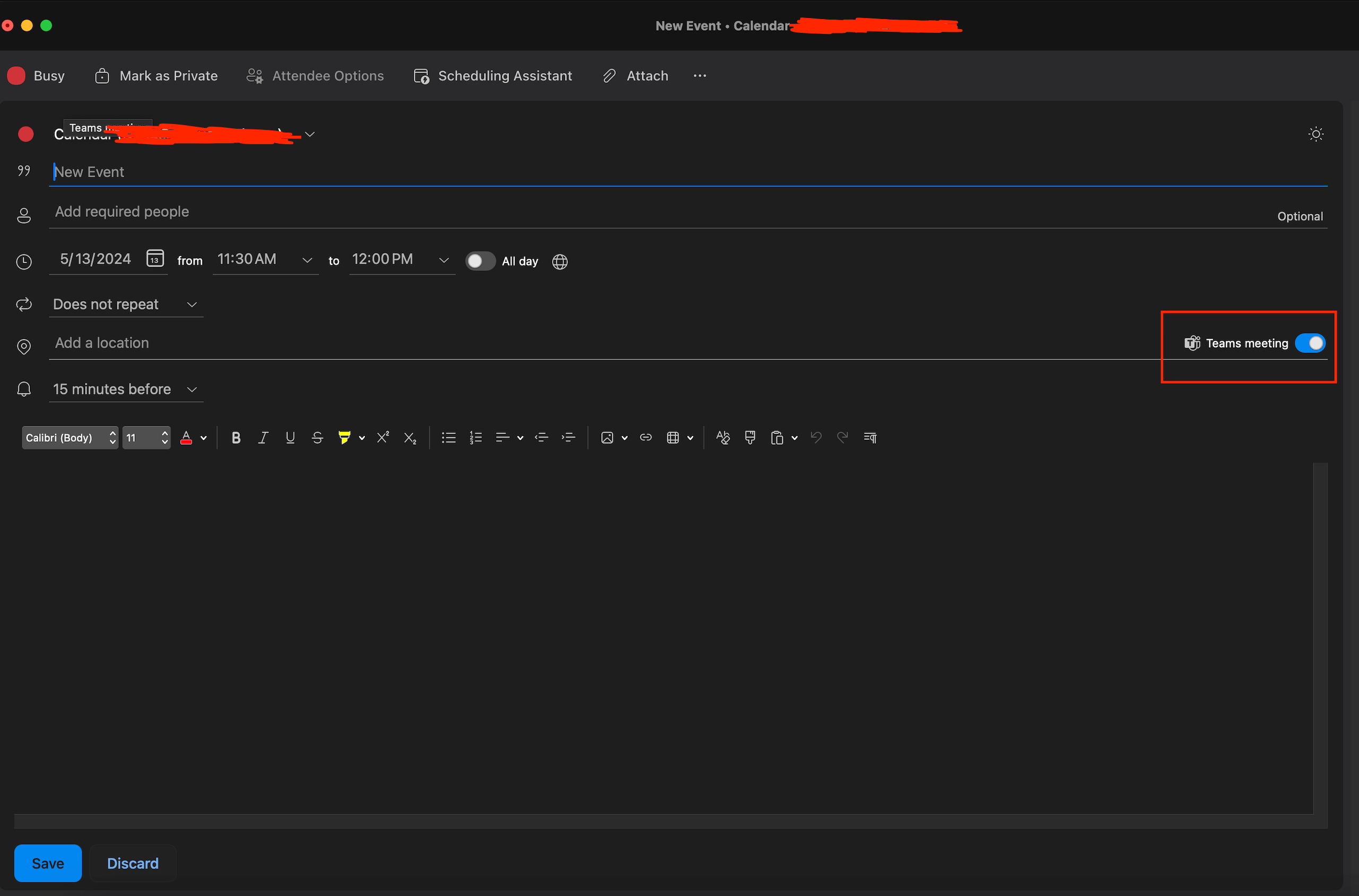 Teams Meeting Toggle not working in Outlook Mac - Microsoft Q&A