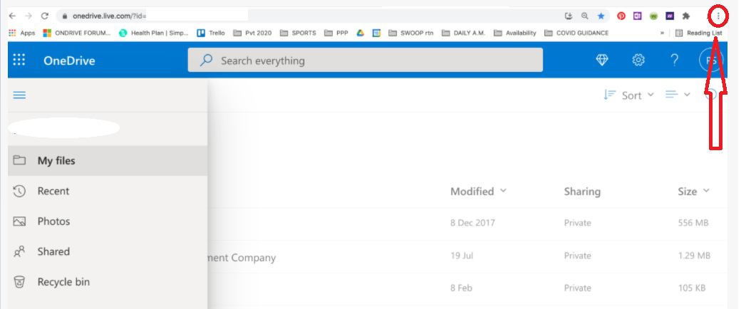 Onedrive dashboard font size has enlarged as if I am visually impaired ...