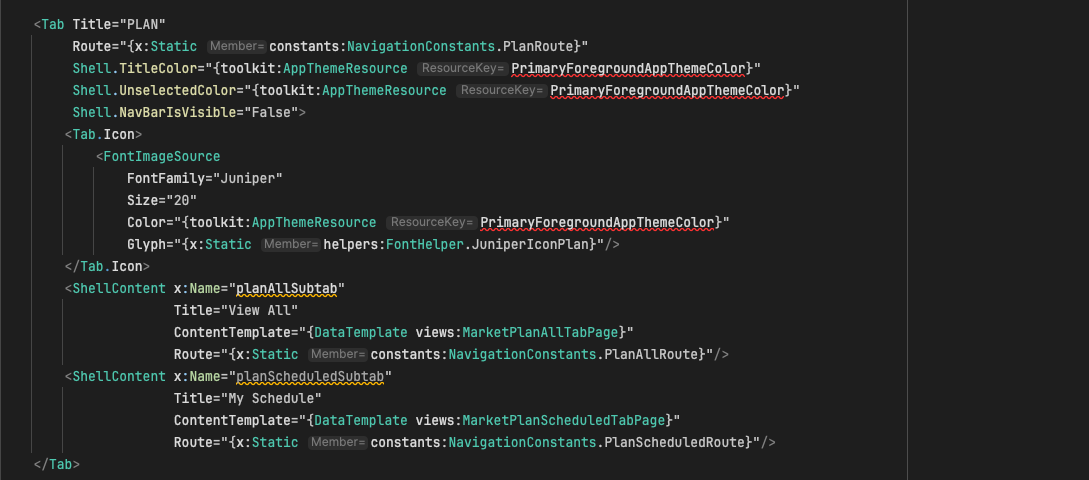 Hide Shell sub-tabs in MAUI and keep shell navigation. - Microsoft Q&A