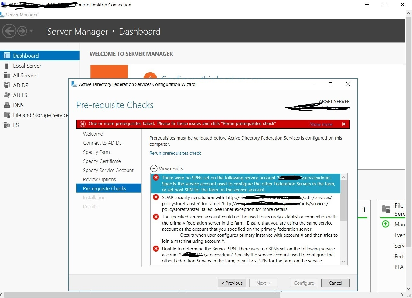 Prerequisites must be validation before active directory federation ...