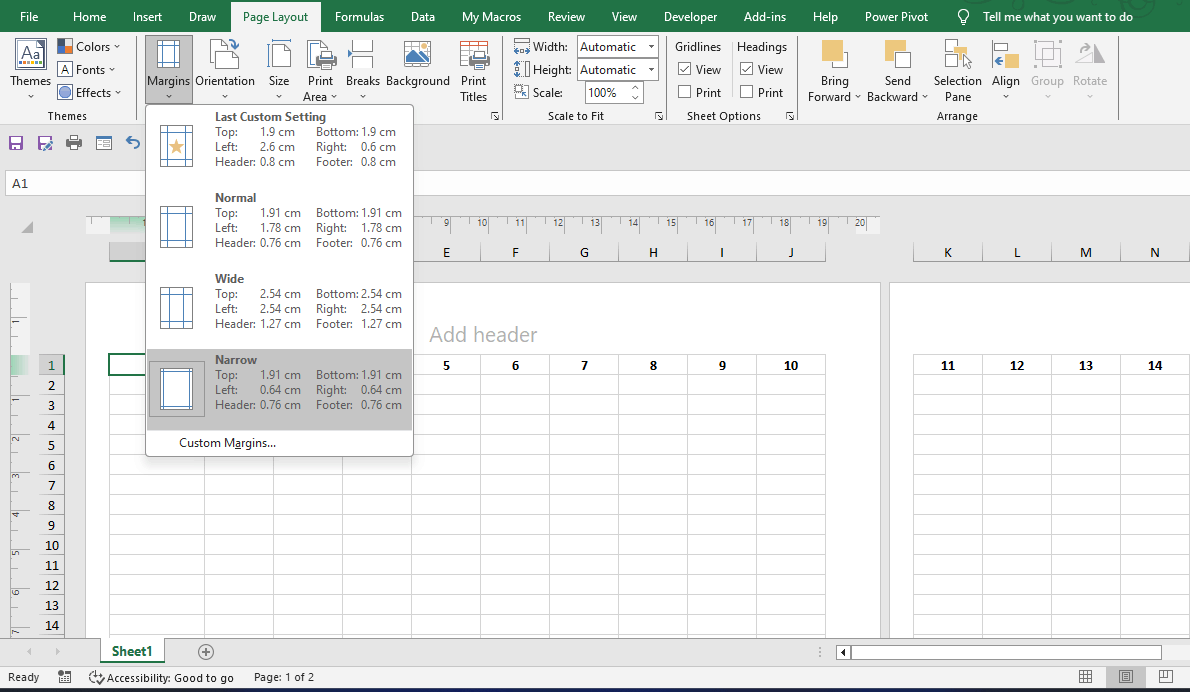 How many columns can be there in each Excel printout with A4 paper? - Microsoft Q&A