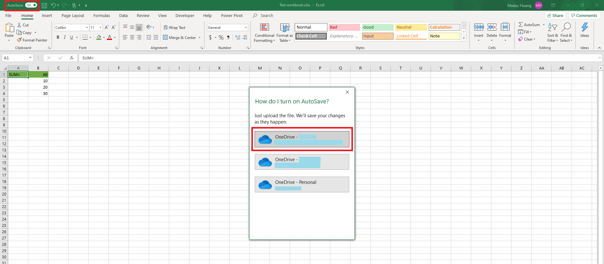OneDrive 365 Excel will not auto save - Microsoft Q&A