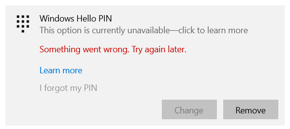 Windows Hello PIN - Microsoft Q&A