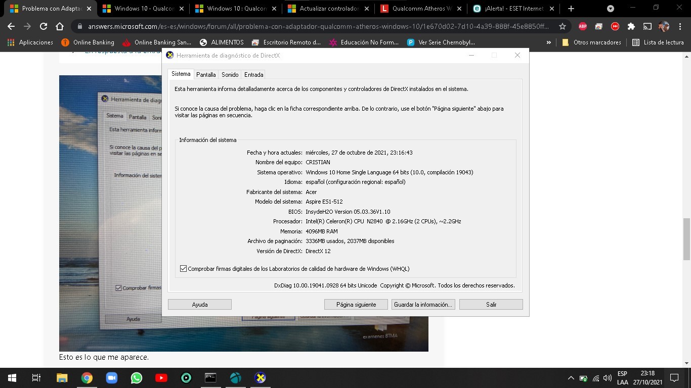 Qualcomm Qualcomm atheros ar956x wireless network adapter - Microsoft Q&A