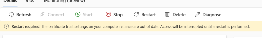 How to fix AzureMLCompute job failed DeserializeJobRequestFail: Job failed to load certificate ...