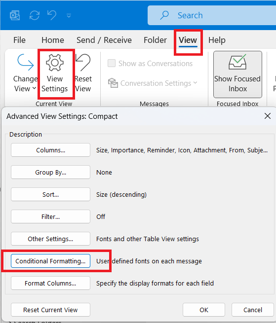 VERY SIMPLE Conditional Formatting for Outlook Calendar Doesn't Work - Meetings That Start ...