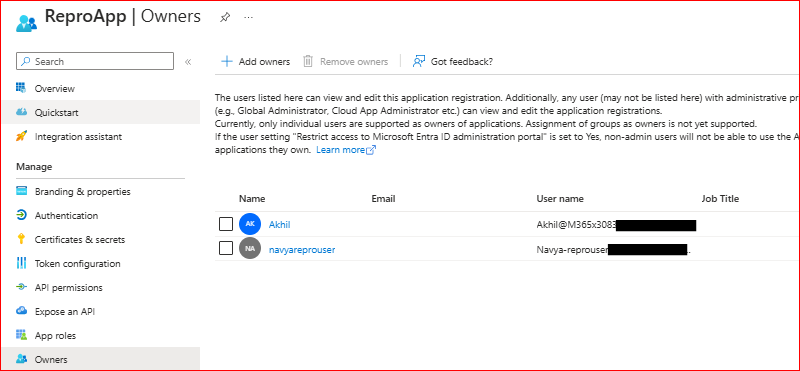 I need to restore a recently deleted App Registration, but I don't have ...