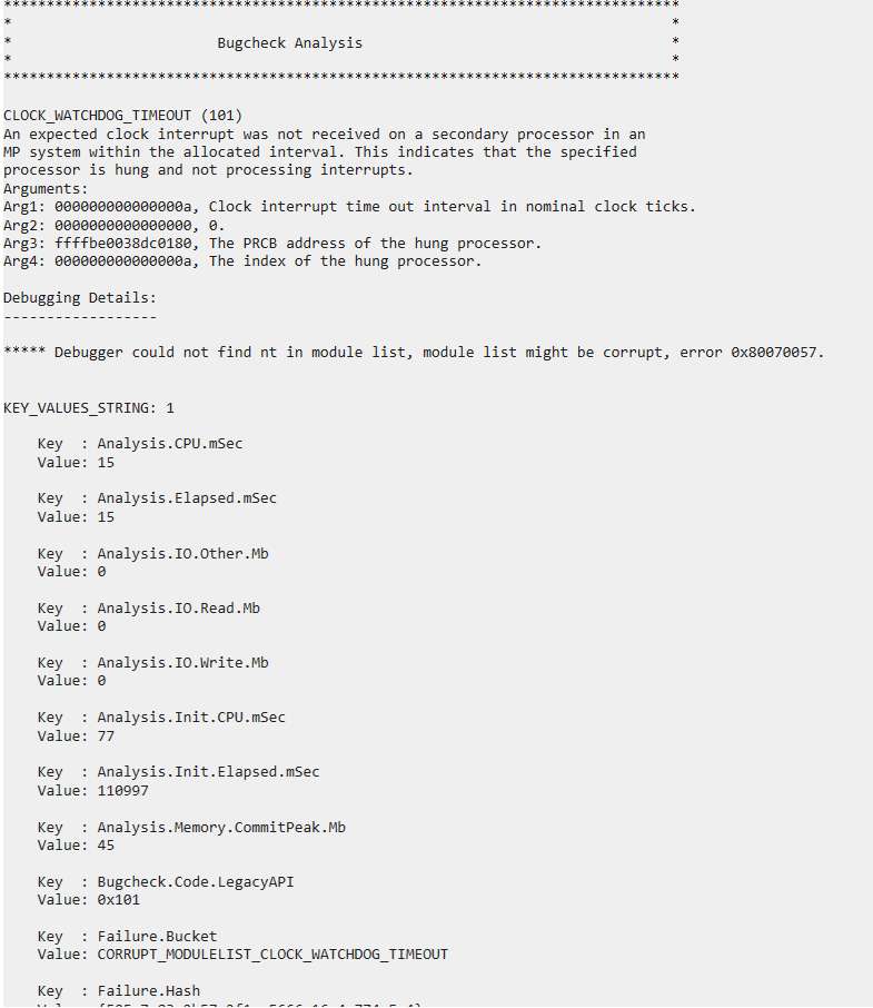 计算机已经从检测错误后重新启动。检测错误: 0x00000101 (0x000000000000000a ...