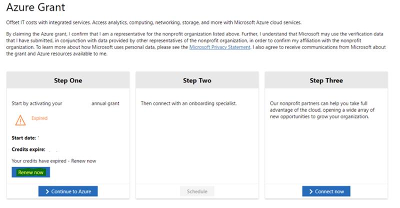 I missed renewing my Azure nonprofit grant - I got billed for two ...