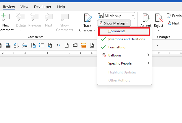 Printing showing track changes but excluding Comments - Microsoft Q&A