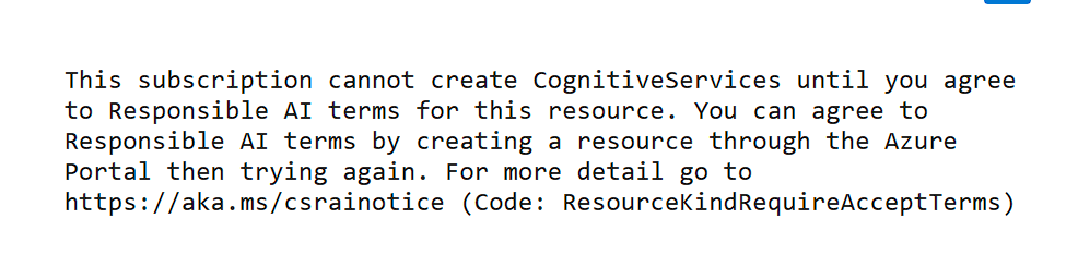 How can I check the Responsible AI Notice while creating a Text ...