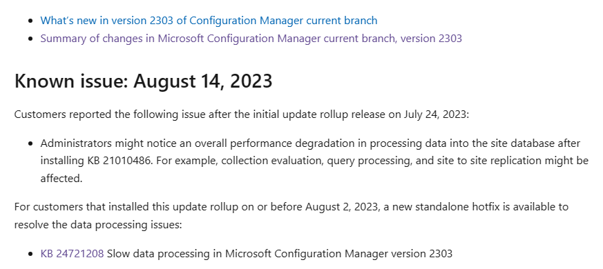 SCCM poor performance - Microsoft Q&A