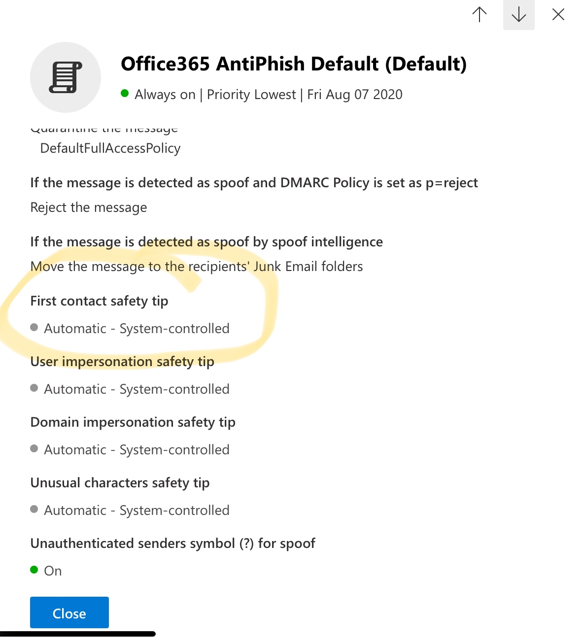 How do you switch off Microsoft's anti-phishing message. - Microsoft Q&A