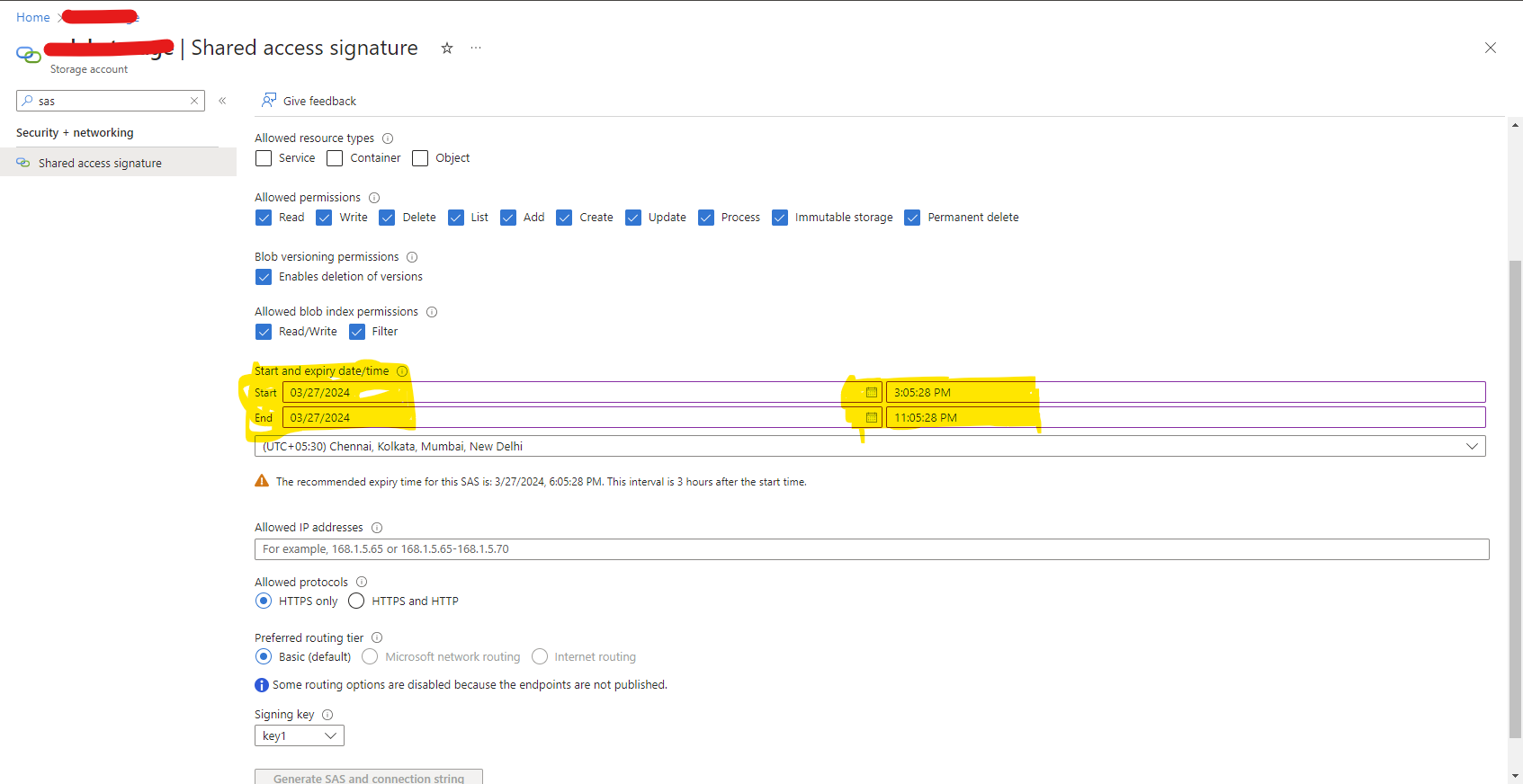 I have one url by which we are opening the file from azure blob storage ...