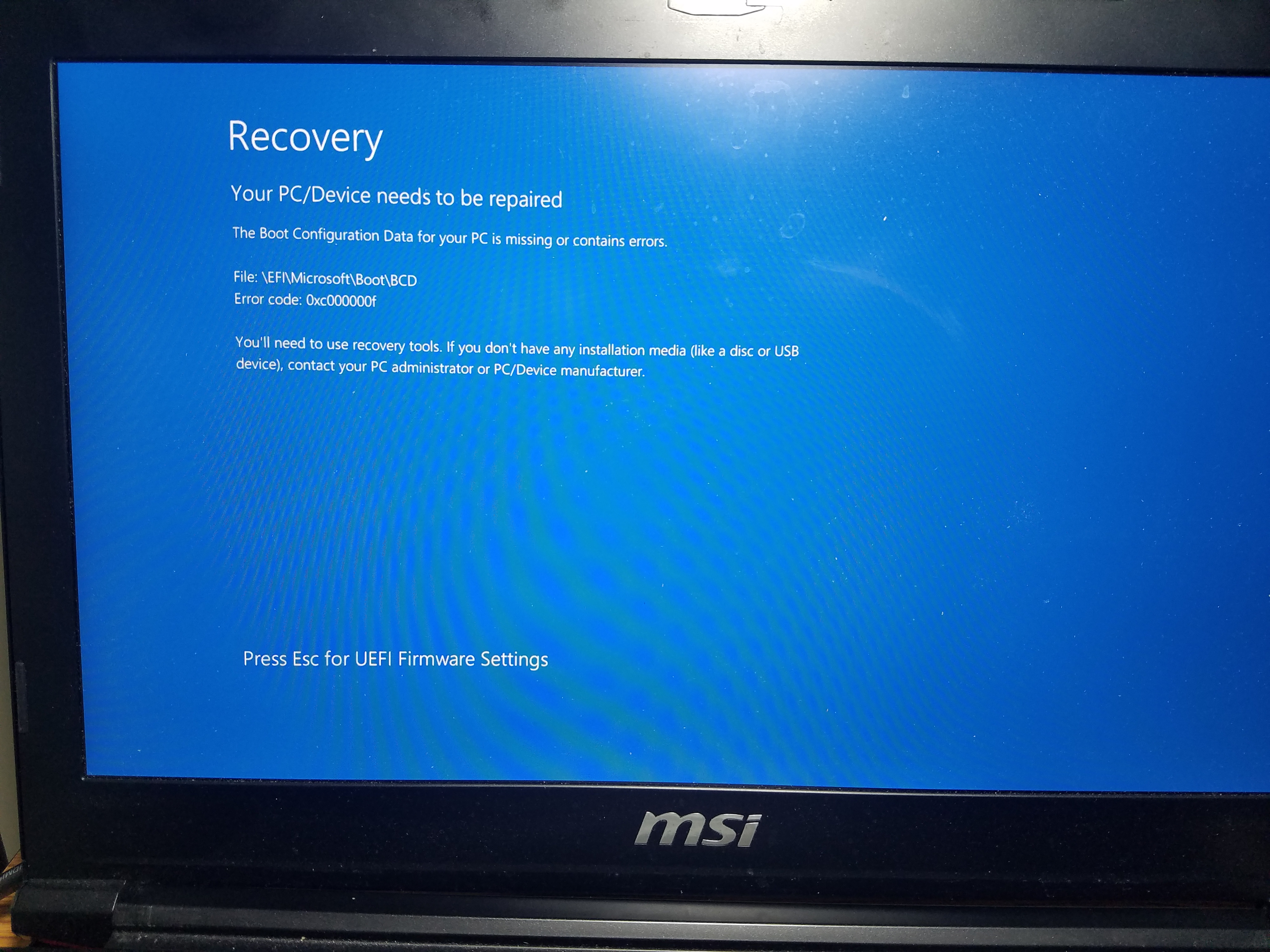 Boot configuration data for your pc is missing or has errors - Windows ...