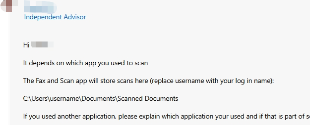 Where is the scans folder for windows 11 ? Why can't I drag & drop ...
