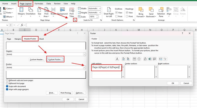 How do you add 1 of 2 pages to a footer - Microsoft Q&A