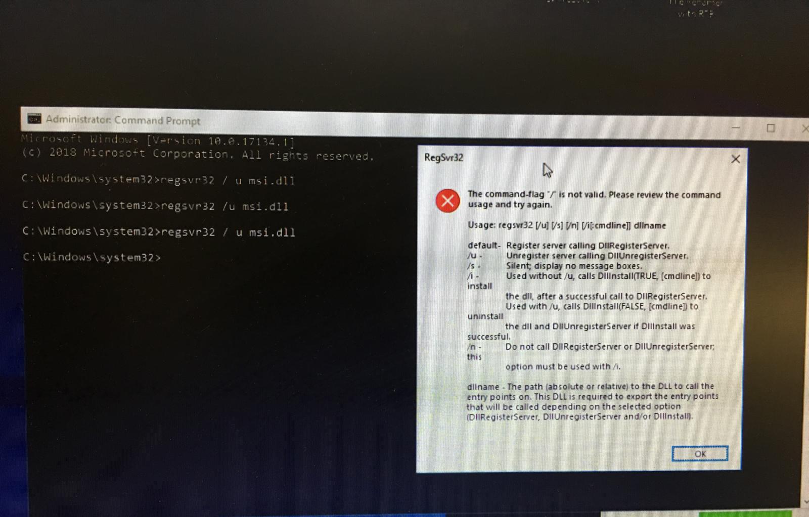 msi.dll error - Microsoft Q&A