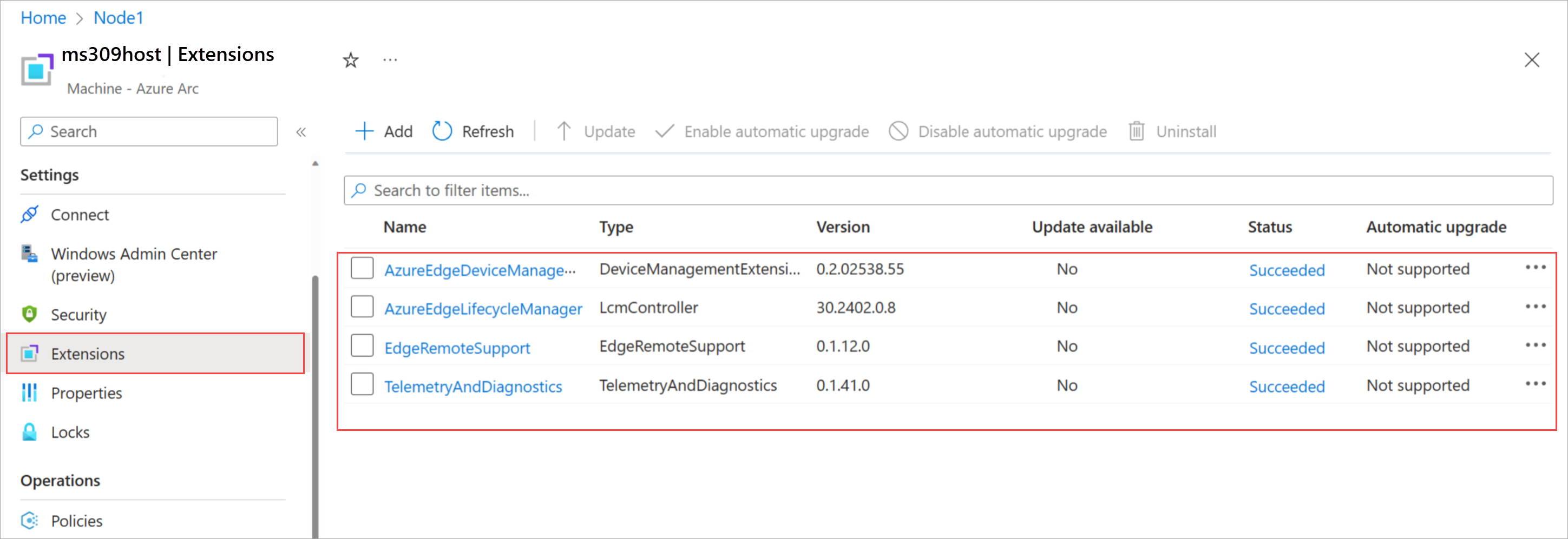 How do I fix ARC Local Machines missing ARC Extensions when trying to create an Azure stack HCI ...