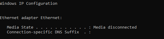 Ethernet network cable unplugged message on Windows 10 Home Single ...