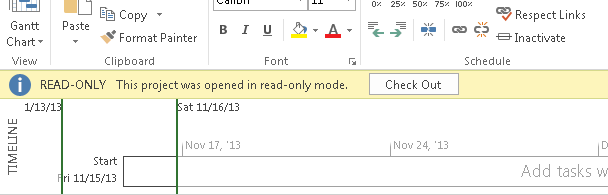 MS Project 2013, Projects Always Open in "Read-Only" Mode - Microsoft Q&A