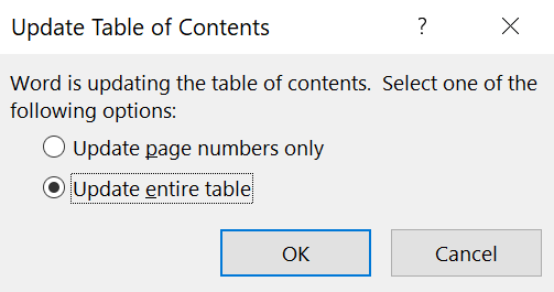 Updating Table Of Contents in Word changes the writing direction to ...