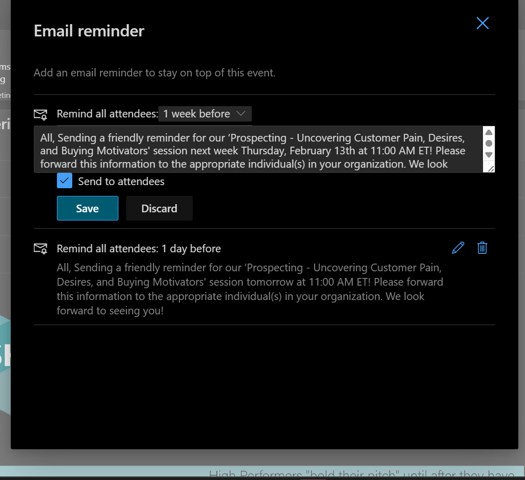 Automatic Calendar Reminders to Participants - Microsoft Q&A
