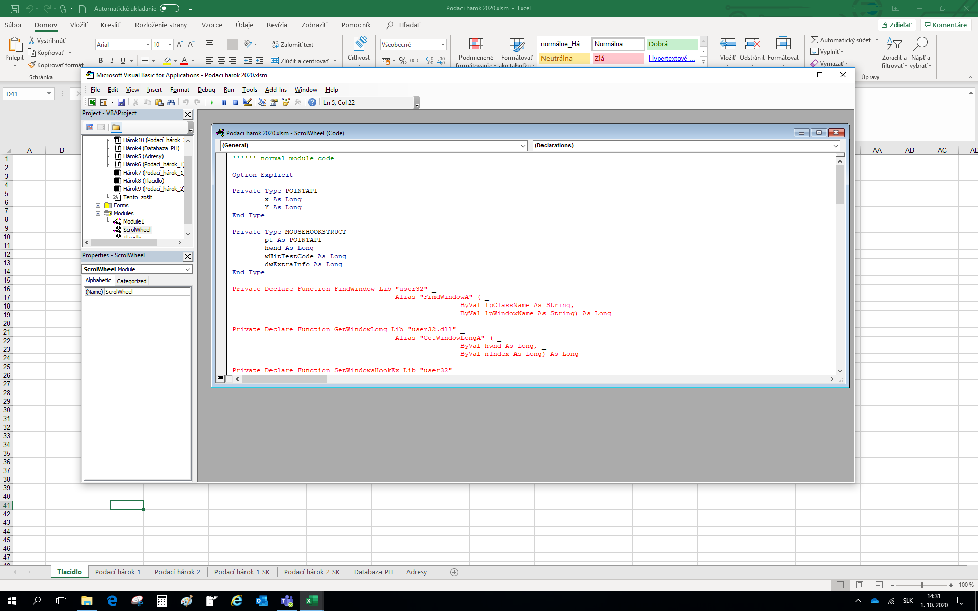 Office 365 Excel - Microsoft Visual Basic for Applications - Compile ...